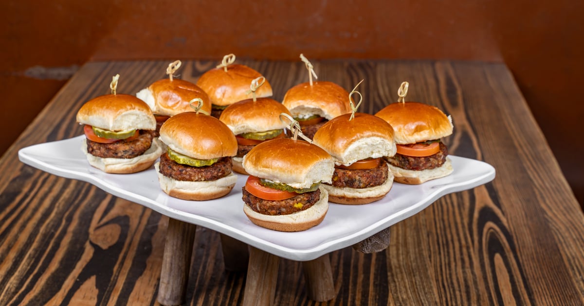 Veggie Patty Sliders - STACKED - Food Well Built