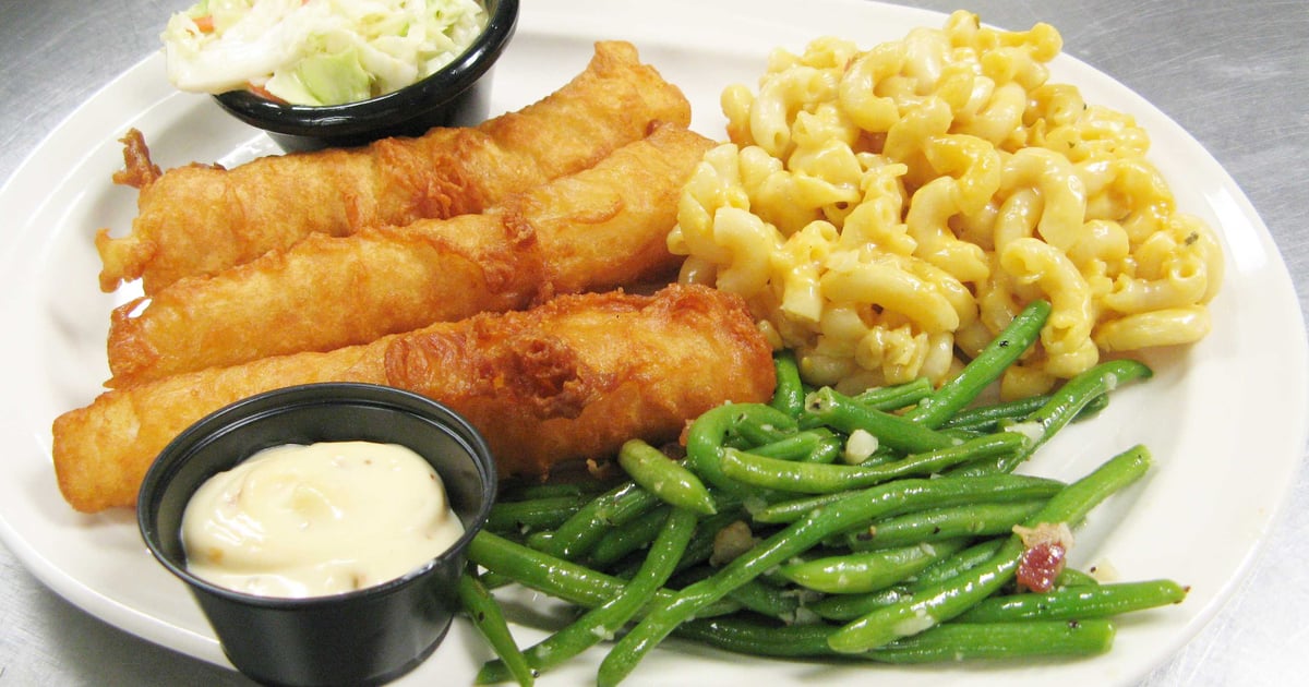 Battered Cod Plates - Friday Fish Fry - Red Cabin at Green Acres