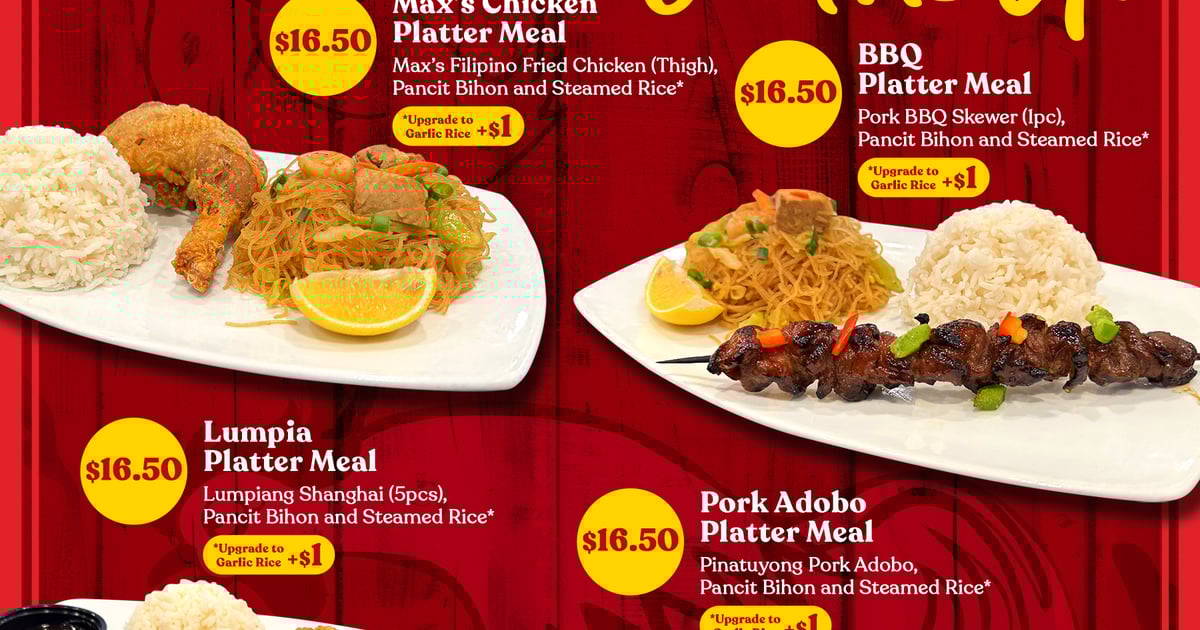 Platter Meal On The Go - Max's Restaurant | North America | Cuisine of ...