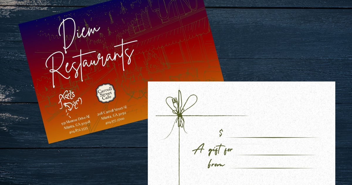 Gift Cards - Apres Diem - European Restaurant in Atlanta, GA