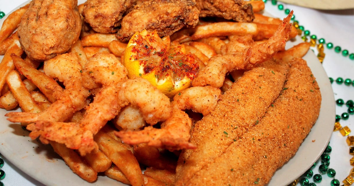 Fried Large Combo - French Quarter Cajun Seafood - Houston Cajun Restaurant