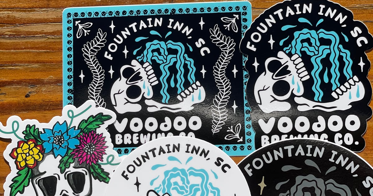 Stickers - Voodoo Brewing Co. - Fountain Inn, SC