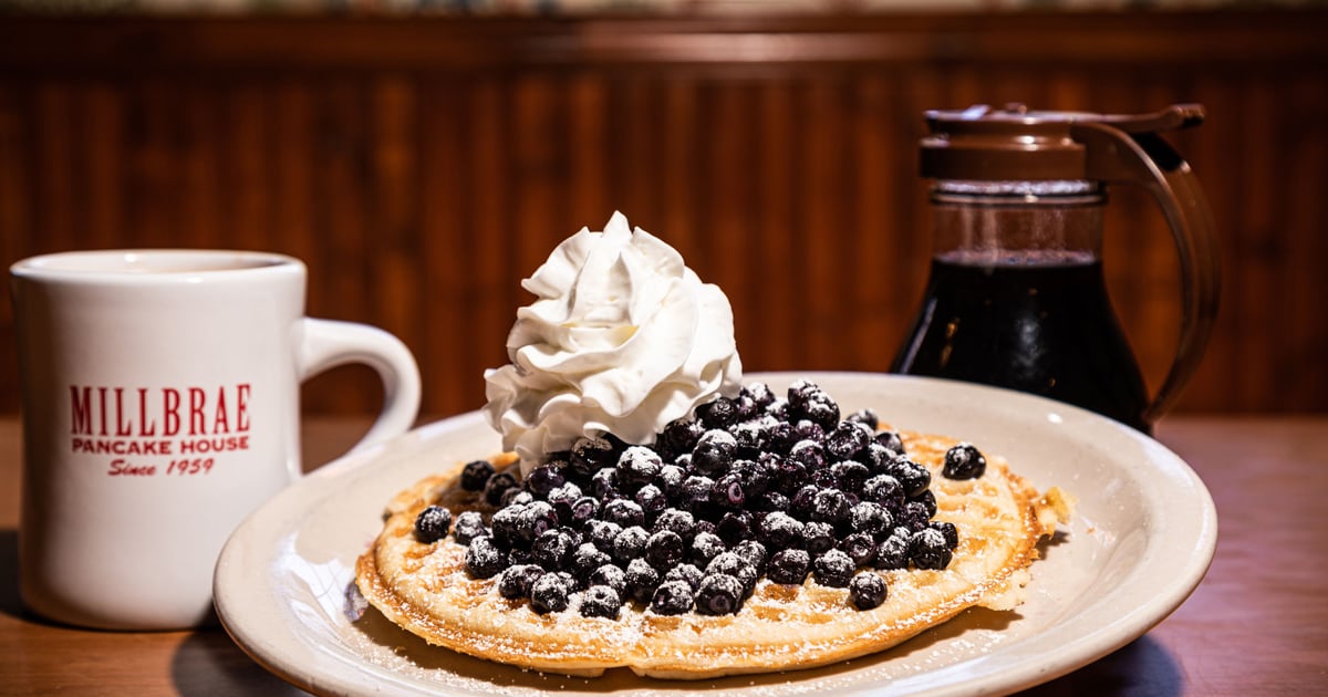 Blueberry Waffle - Breakfast - Millbrae Pancake House - Breakfast ...