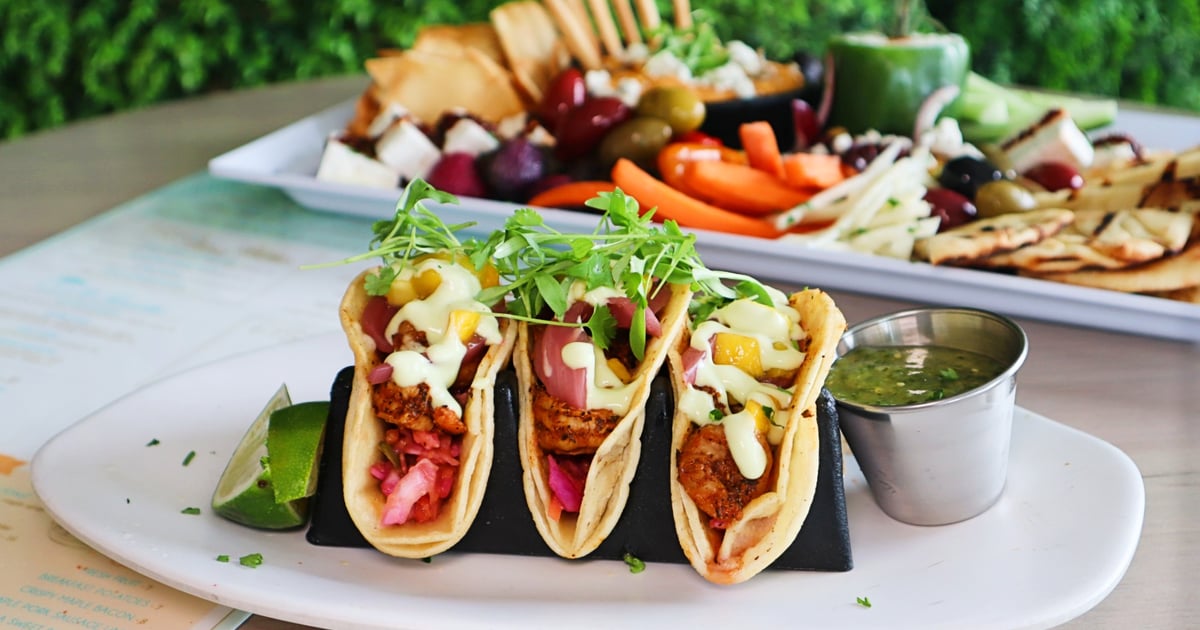 Blackened Shrimp Tacos - Brunch - Shore Club Chicago