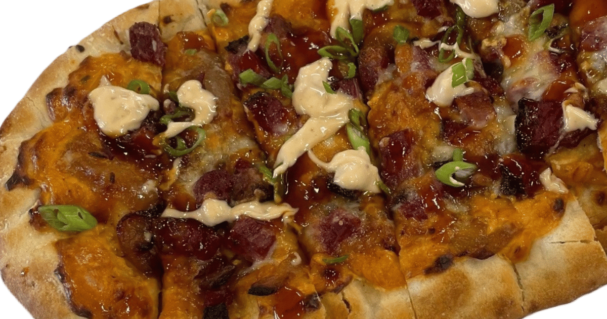 Korean BBQ Brisket Flatbread - Louie's Tap House - American Restaurant ...
