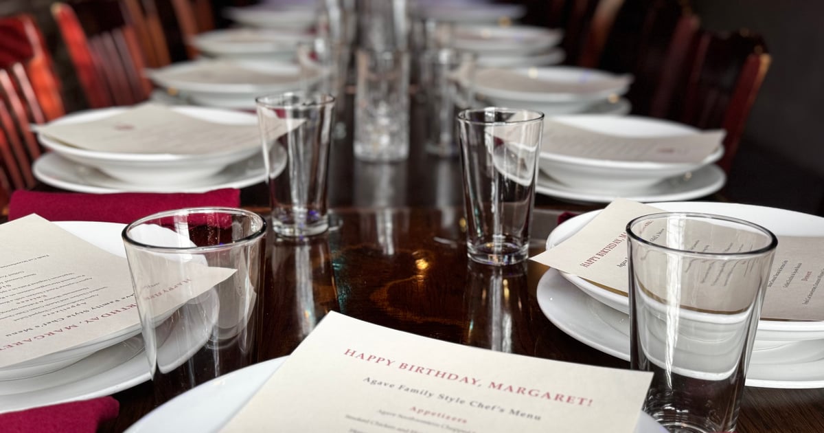 Group Dining Menus - Agave Restaurant - Eclectic Southwestern Cuisine