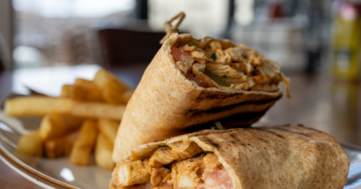 Chicken Shawarma Wrap - La Pasha Lounge & Grill - Mediterranean ...