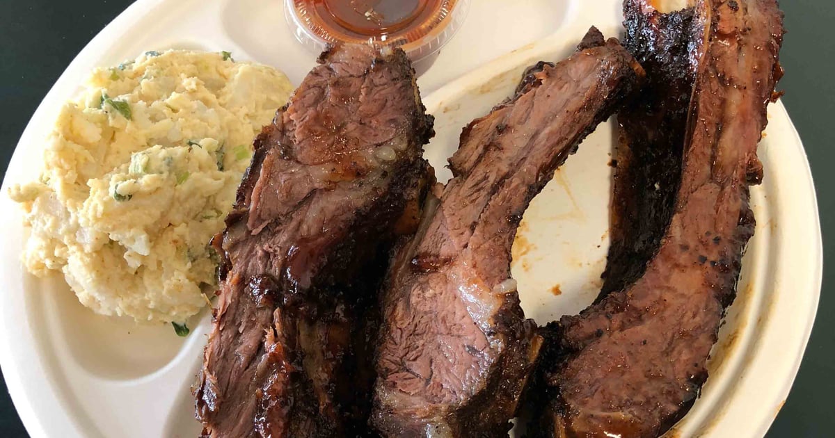 Beef Ribs (3) - Menu - The Outdoor Grill - Barbecue Restaurant in Los ...