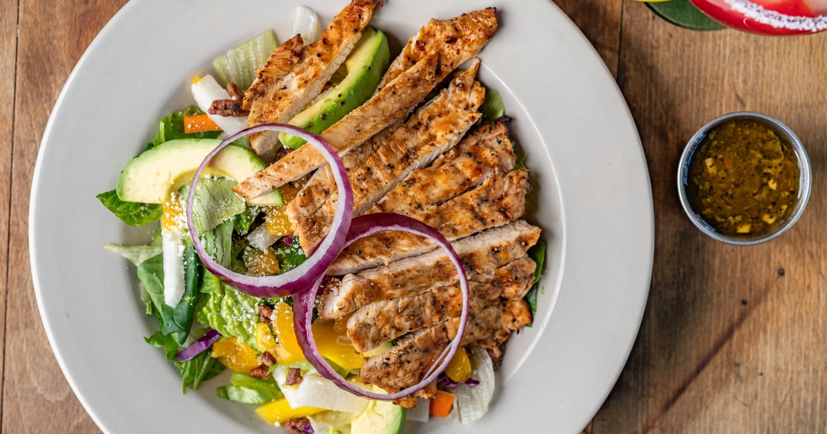Grilled Chicken Parrilla Salad - El Tiempo Cantina - Tex-Mex Cantina ...
