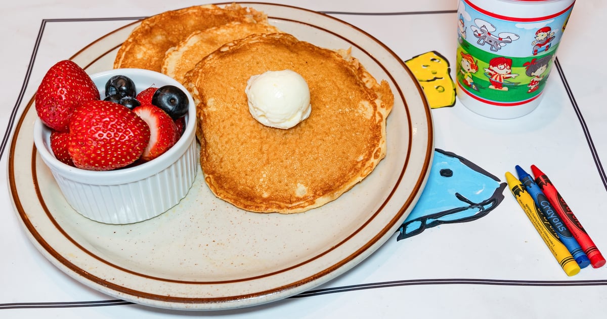 Kids Pancakes With Fruit - Wexler's Deli