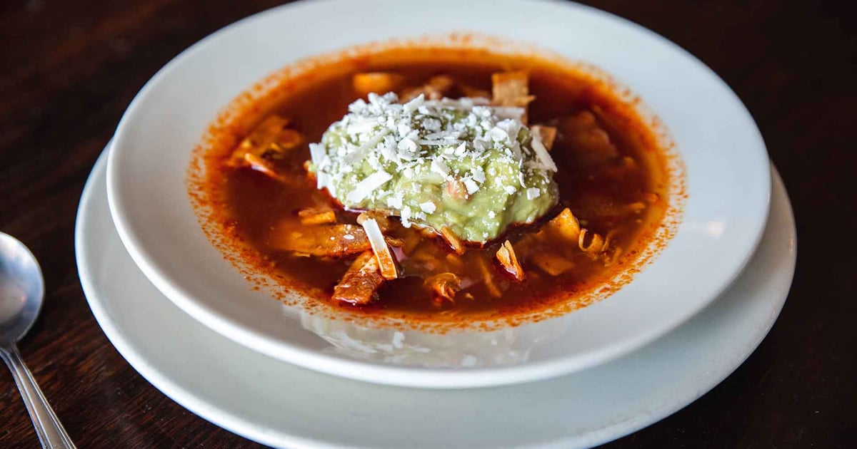 Sopa Azteca - La Veracruzana - Mexican Restaurant