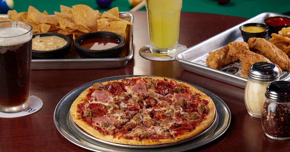 12" Pizza - CLICKS Billiards - Billiards, Games, Sports, Bar & Grill ...