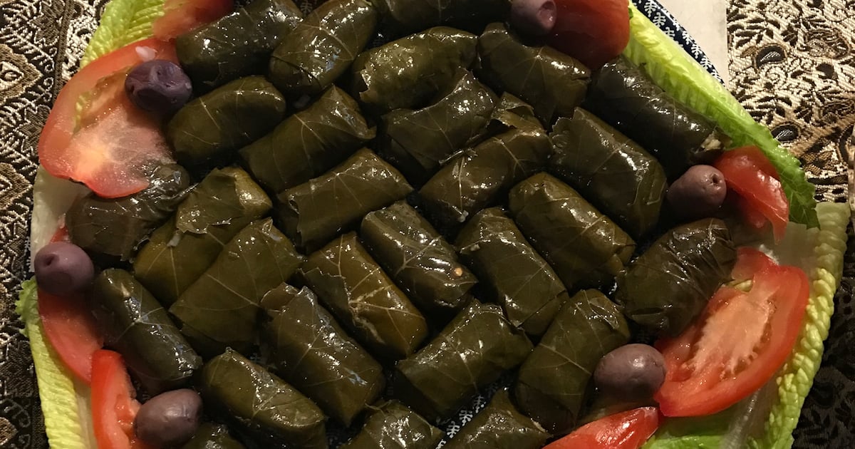 Stuffed Grape Leaves Plate - Prince Ali's Kebab - Middle Eastern ...