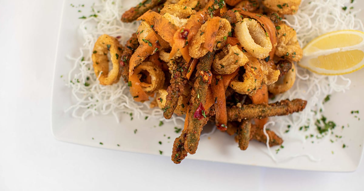 Calamari Calabrese - Small Bites Tuesdays 4-9 PM - Prego Restaurant ...