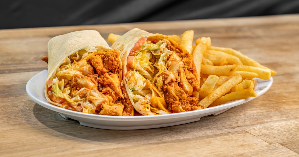 BUFFALO CHICKEN WRAP WITH FRIES - Over the Cuse Deli and Grill ...
