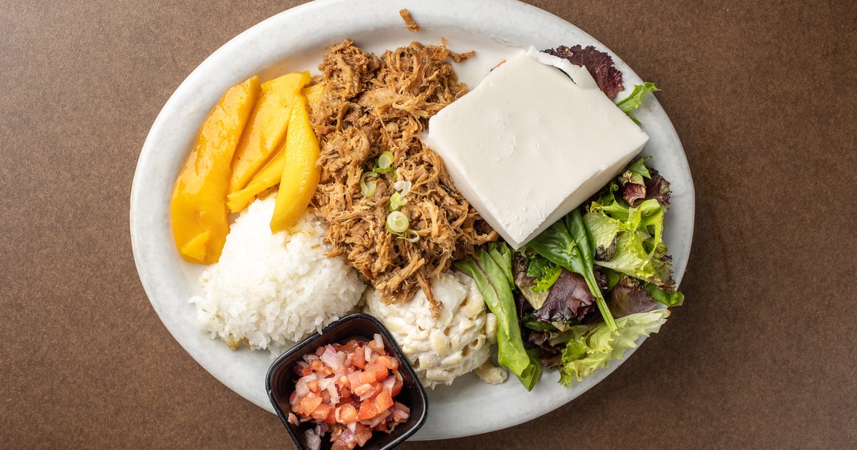 Luau Plate - Lunch and Dinner - Hapa J's - Hawaiian Restaurant in San ...