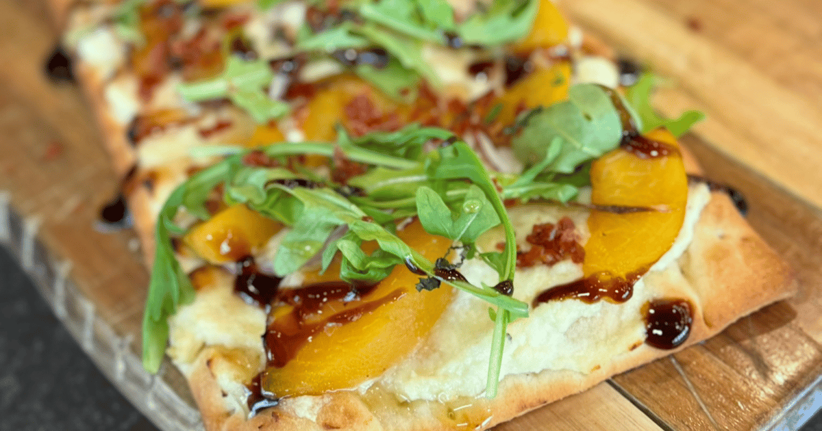 Peach and Ricotta Flatbread - Main Menu - ChopHouse Grille : Exton, PA