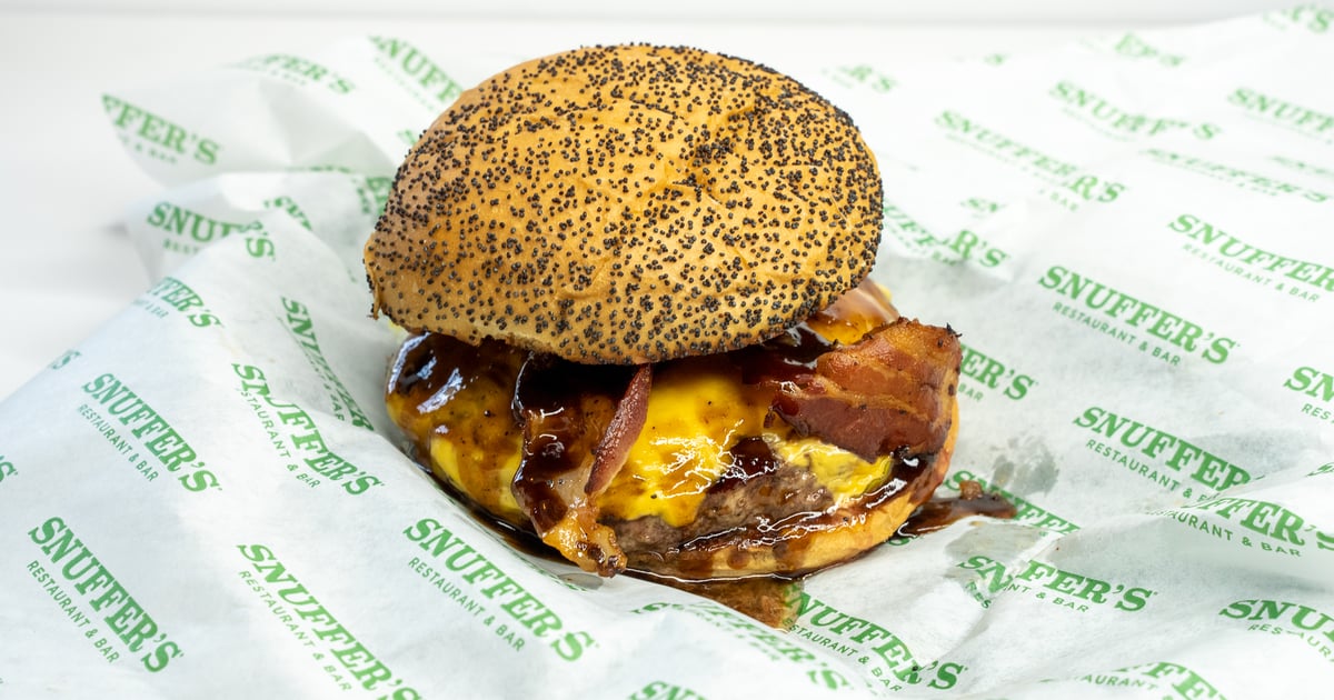 Dr. Pepper BBQ Bacon Burger - Snuffer's The Original Better Burger