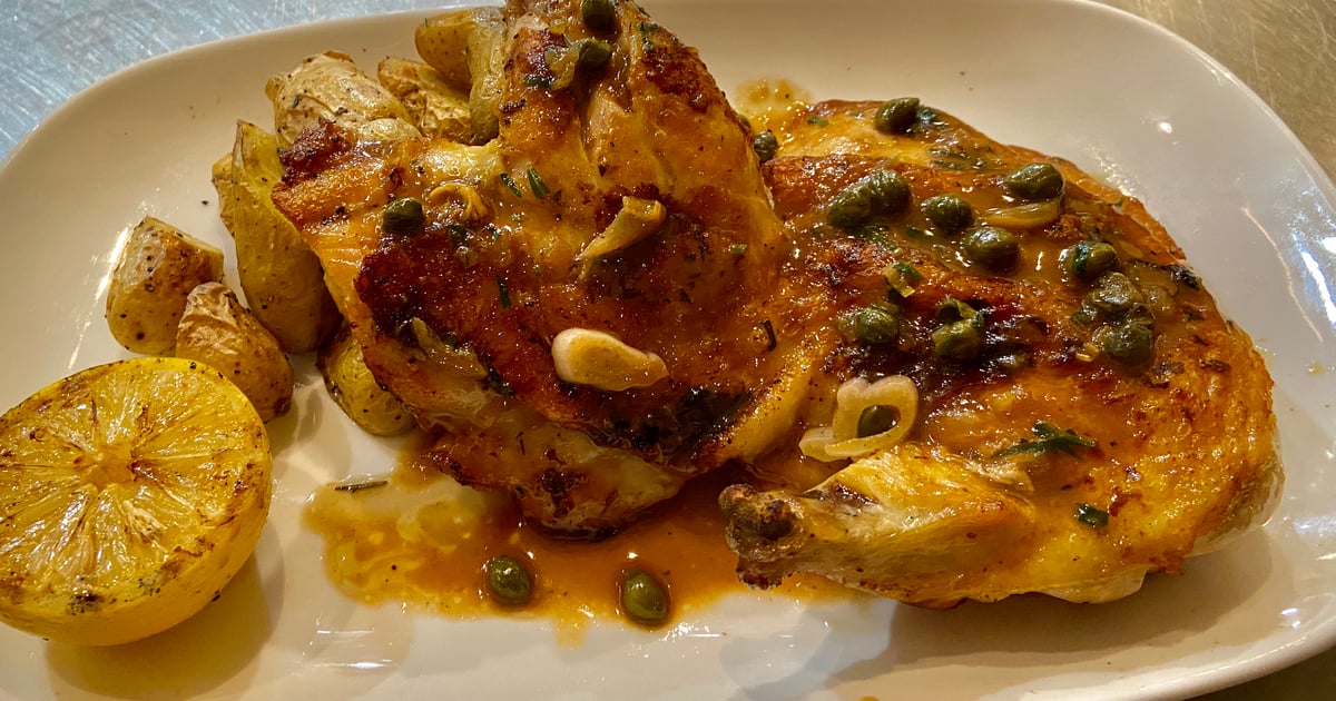 Brick Grilled Mary's Chicken - OLD BREA CHOP HOUSE - Steak House in ...