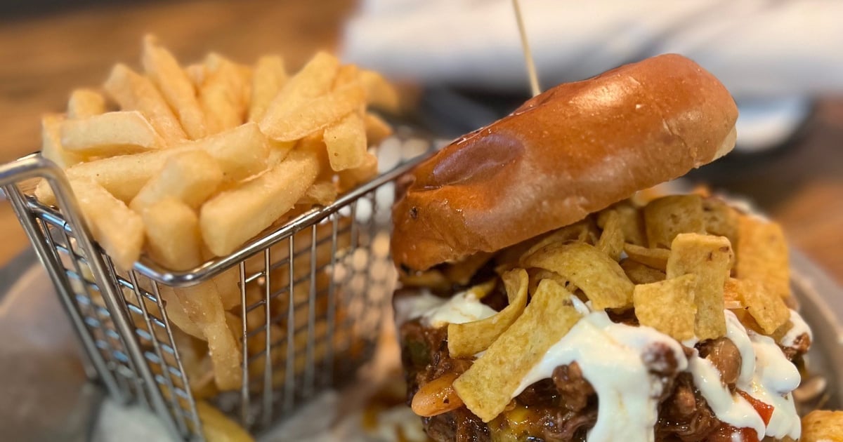 Chili Frito Burger - Bonfire Grille - Bar & Grill in Milford, CT
