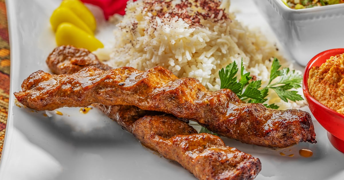Beef Lula Kebab Plate - Main Menu - Lusy's Mediterranean Cafe & Grill ...