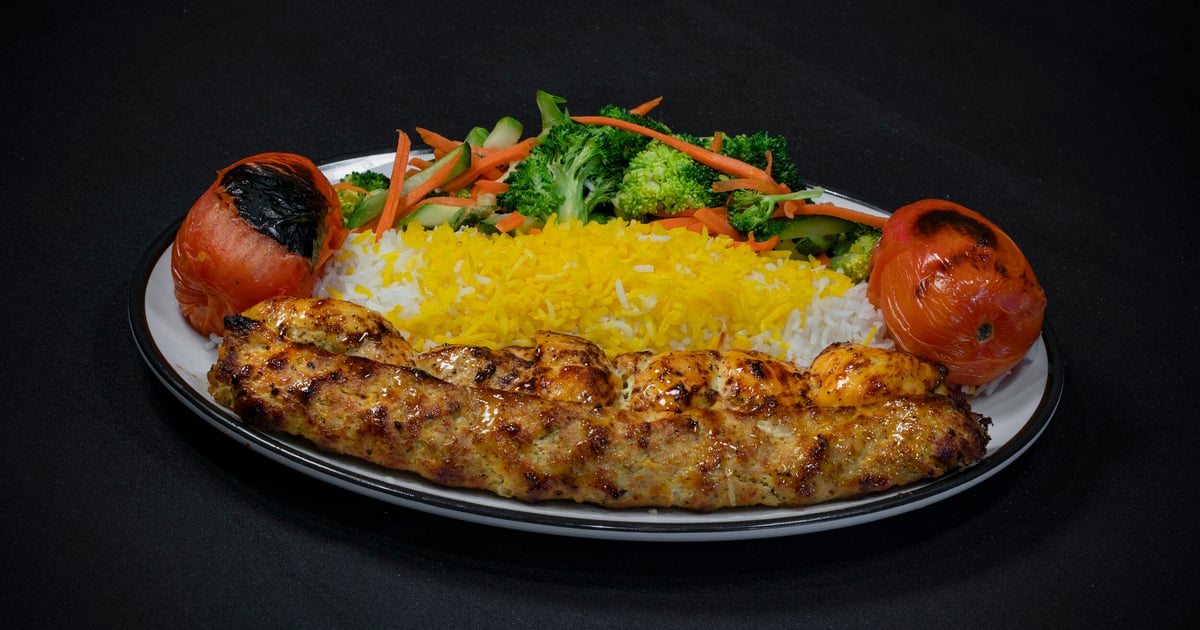 Chicken Kabob and Kubideh Kabob - Menu - Rose and Olives Mediterranean ...