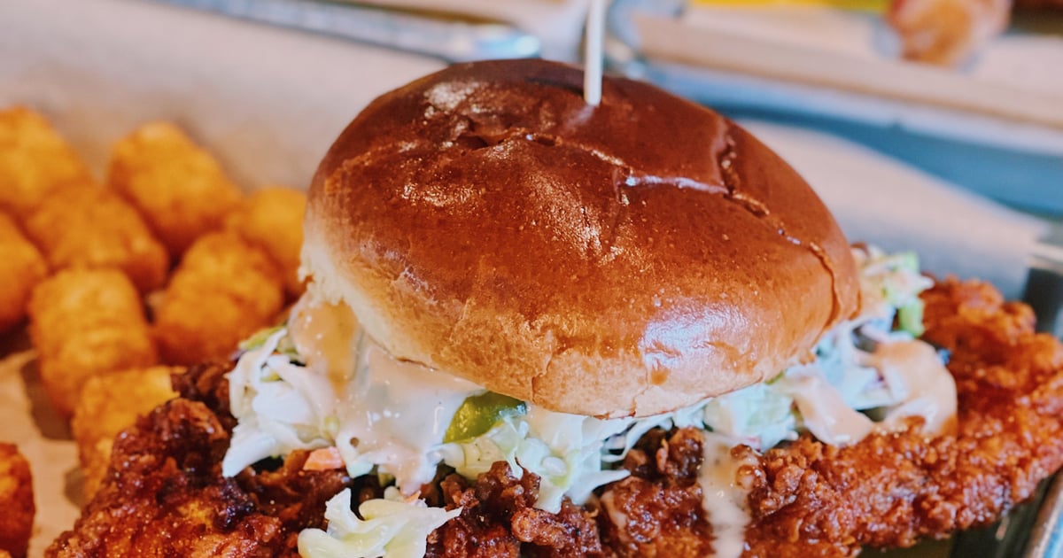 Nashville Hot Honey Chicken Sandwich - Fox & Hound - Bar & Grill