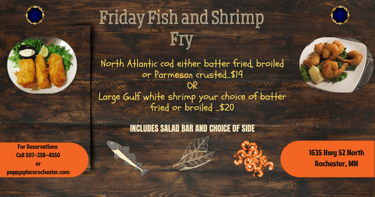 Friday Fish Fry - Pappy's Place crafting your dining experience with ...