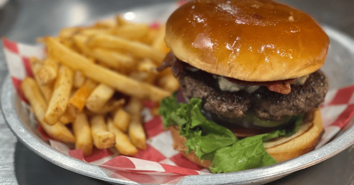 Bacon Blue Cheese Burger - Menu - Jocy's Restaurant - American ...