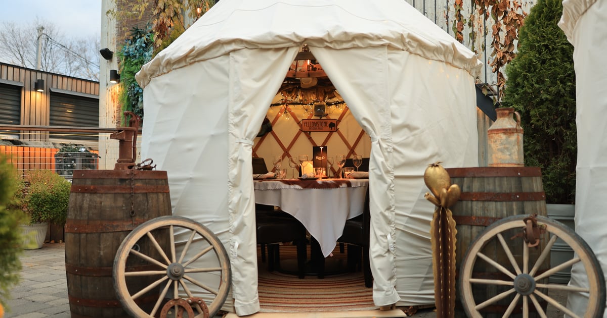 PRIVATE HEATED YURTS - Kennedy's Restaurant - American Restaurant in ...