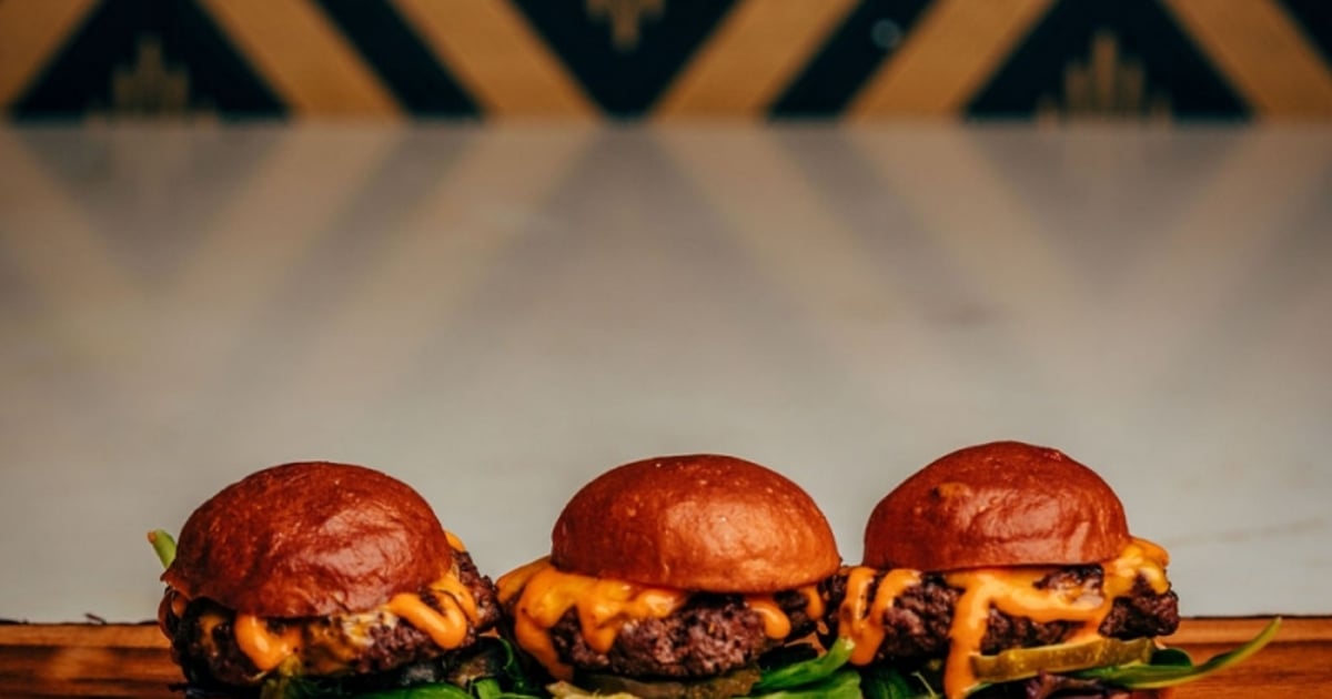 3 Spicy Beef Sliders - Over Under Bar & Grill - Burbank Restaurant