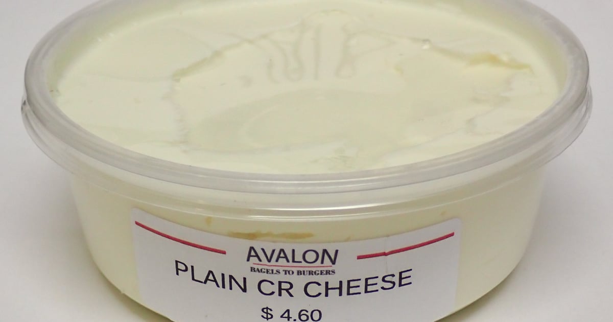 8 Oz Plain Cream Cheese - Avalon Bagels to Burgers
