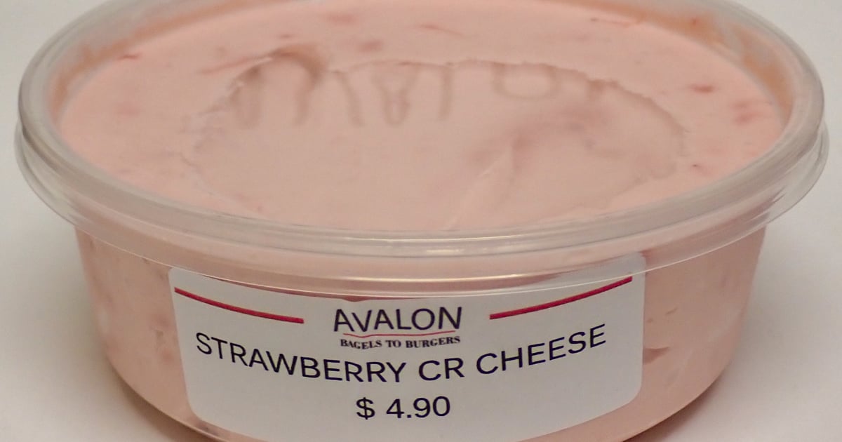 8 Oz Strawberry Cream Cheese - Avalon Bagels to Burgers