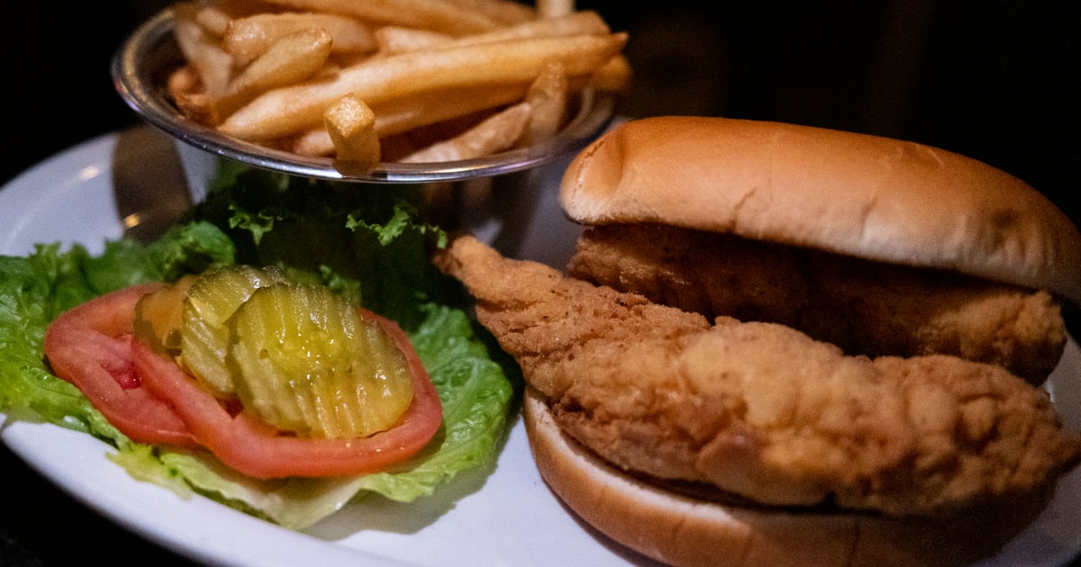 Fried Chicken Sandwich - Angry Dog - Bar & Grill in Deep Ellum, Dallas, TX