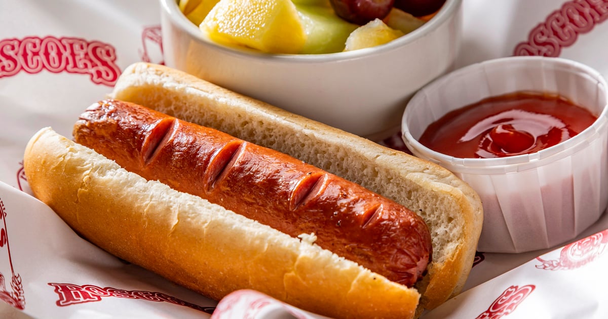 Kids Hot Dog - Kids Menu - RIVERSIDE-Heroes - Brewpub in Riverside, CA