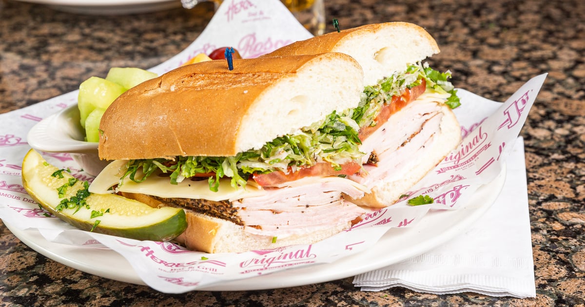 Turkey & Swiss Sandwich - Heroes Favorites - RIVERSIDE-Heroes - Brewpub ...