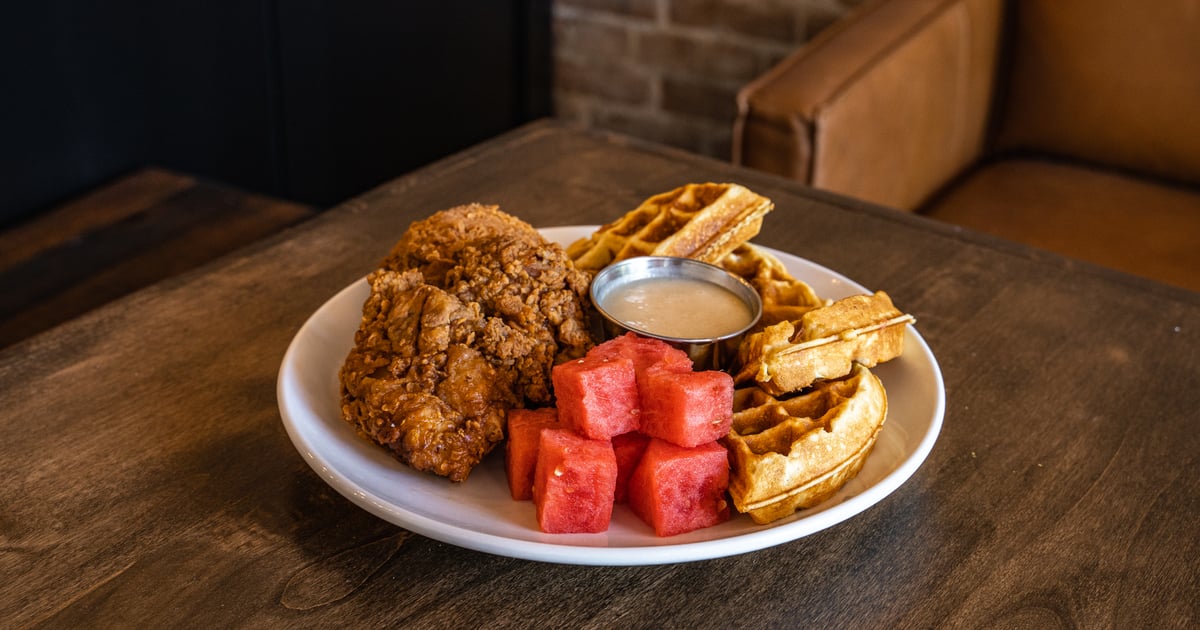 Station's Famous Chicken & Waffles - Brunch and Lunch - Station 22 ...