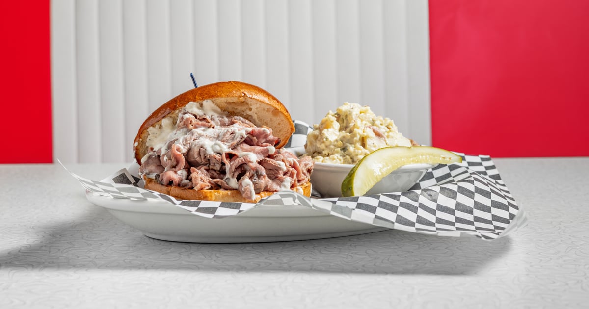 The "Big Bopper" Roast Beef Sandwich - Main - The Sixties Diner ...