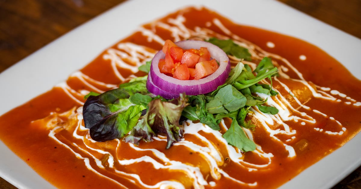 Squash & Zucchini Enchiladas - Menu - La Fiesta Grill and Cantina ...