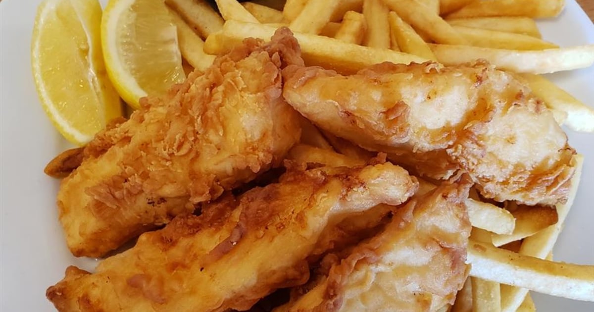 Hand-Cut Alaskan Cod Fish n' Chips - Banning's Restaurant & Pie House ...