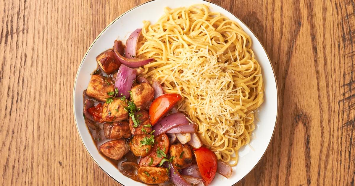 Linguine a La Huancaina Con Pollo Saltado - Pollo Cabana: Peruvian ...
