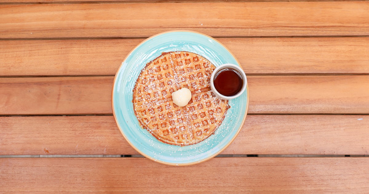 Large Belgian Waffle - Big Chill Island House | Seafood Inspired ...