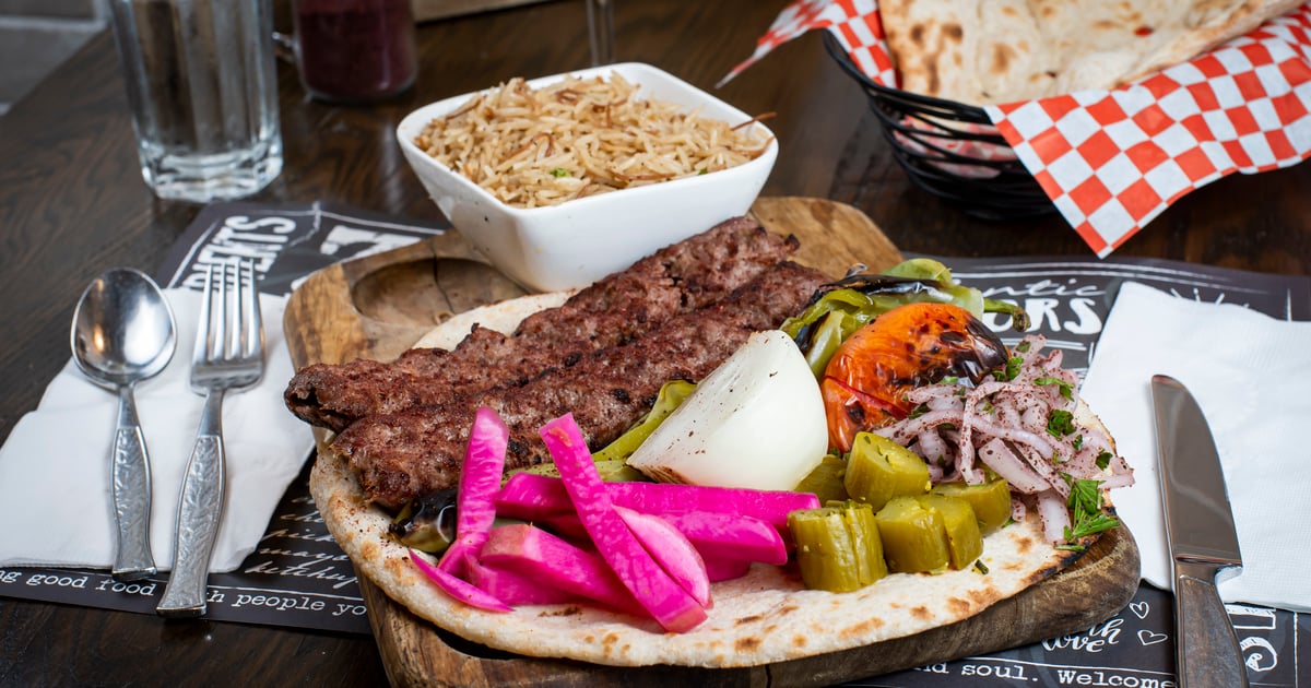 Kofta Kebab Plate, (Traditional Iraqi Kebab) - Zad Mediterranean ...