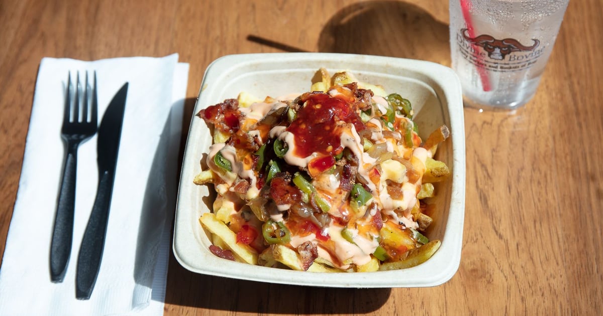 Hot Mess Fries - Divine Bovine Burgers - Burger Joint in Tucson, AZ