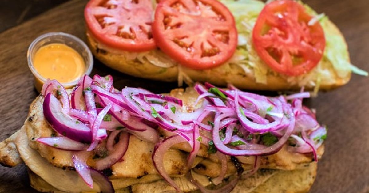 Latino Sandwich - Menu - Crisp & Juicy - Peruvian restaurant