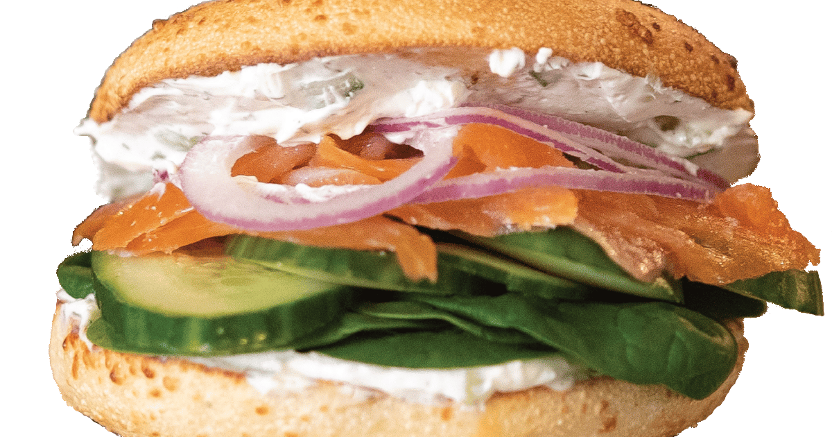 Smoked Salmon Bagelwich - The Spoke: Cafe, Kitchen & Bar