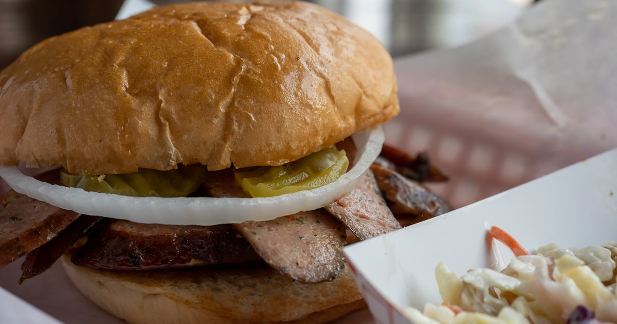 Sausage Sandwich - Rays Real Pit BBQ Shack - Barbecue Restaurant in ...