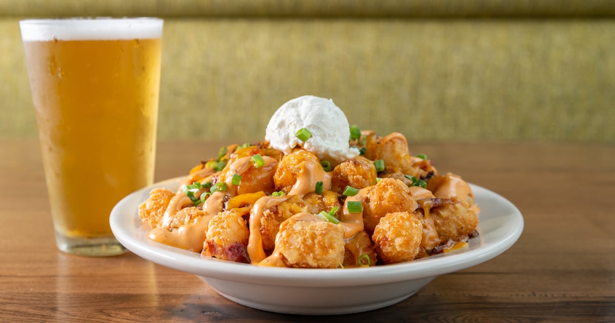 Loaded Bacon Tater Tots - Blazing Onion Burger Co. - American ...