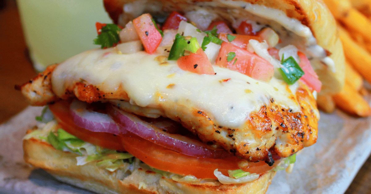 Firecracker Chicken Sandwich - Delivery Menu - Blazing Onion Burger Co ...