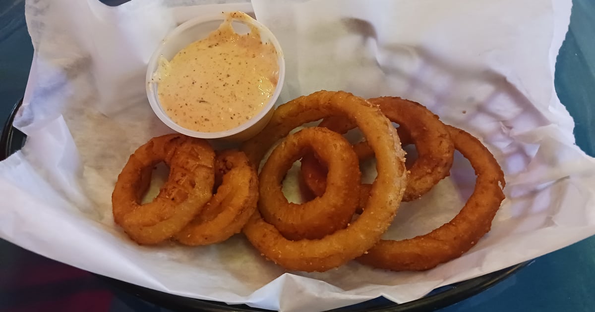 Battered Onion Rings - The Dock Food and Spirits - Restaurant in Enon, OH